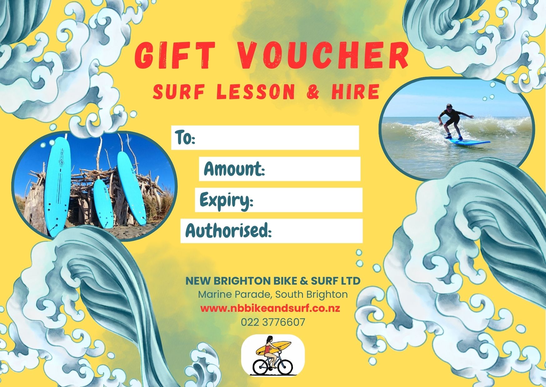 Gift Vouchers – New Brighton Surf – Surf Lessons | Surfboard Hire ...